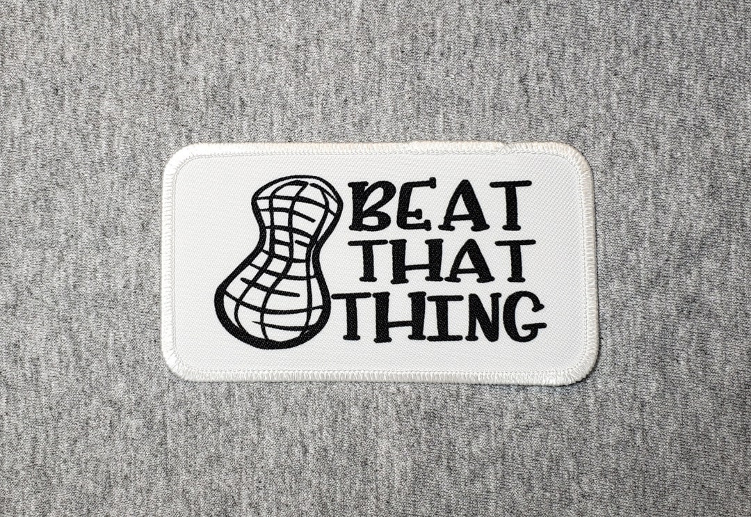 4.25" X 2.5" Patch | Peanut Beat That Thing Printed Patch | Iron or ...