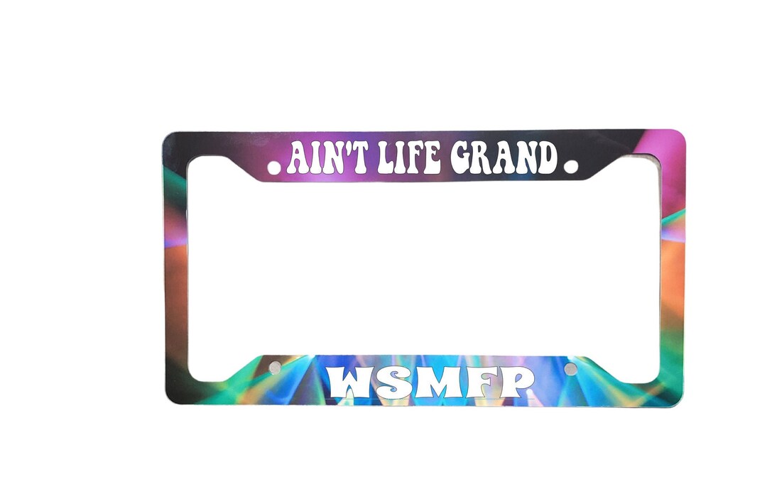 Aluminum Ain't Life Grand WSMFP Lights License Plate Frame | 12.25" X 6 ...