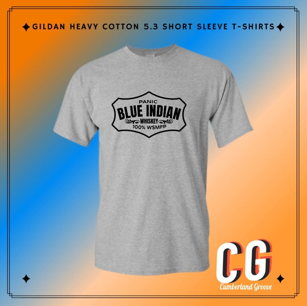 Blue Indian Whiskey Shirt | Panic Inspired Fan Art | Widespread Art ...