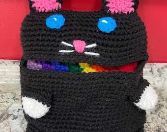 Custom Rainbow Barf Cat Scarf, Nyan Cat, Crochet, Made to Order ...