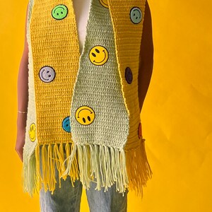 Crochet Smiley Scarf - Etsy
