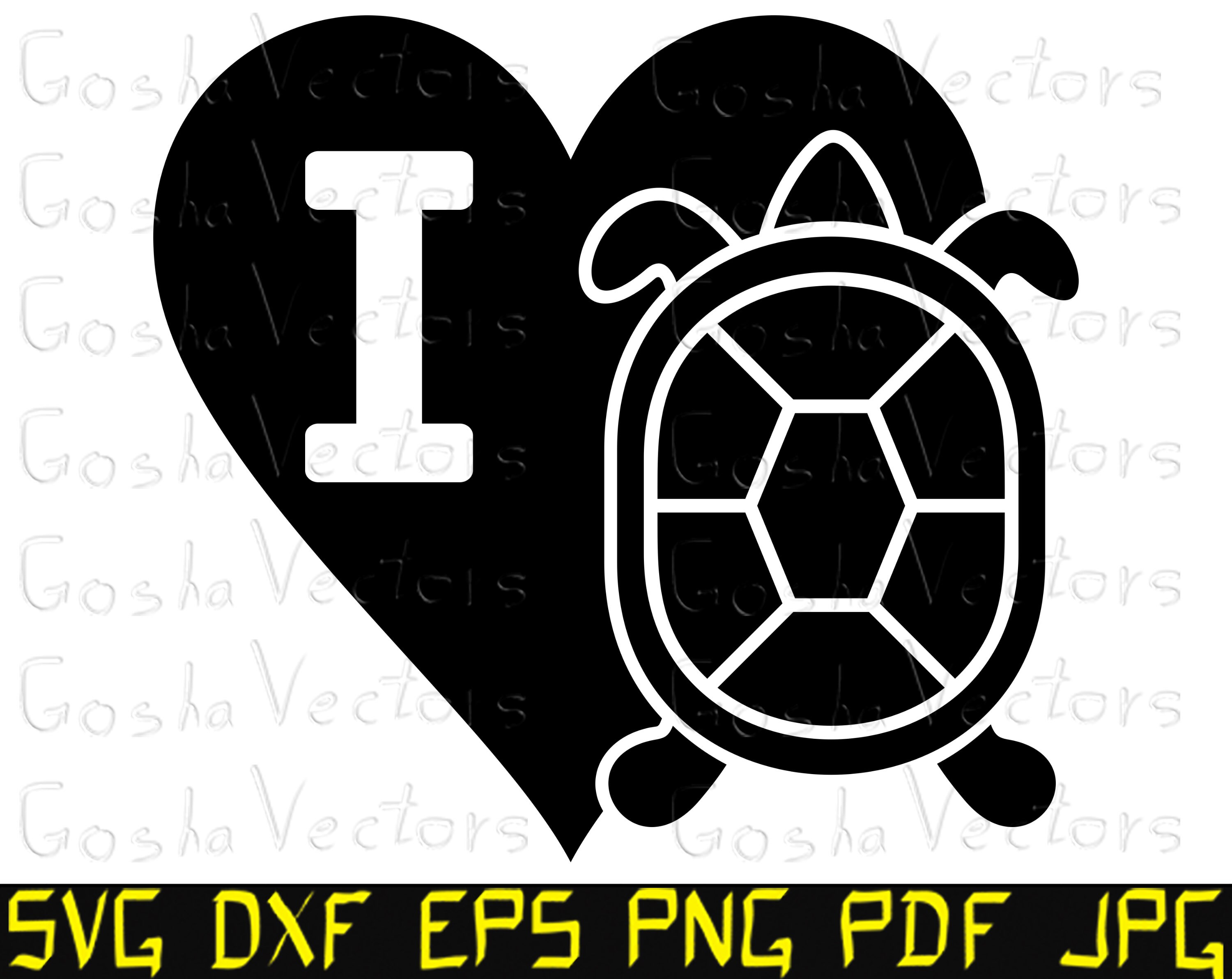 I love turtles svg. Turtles svg. Heart svg. Cut file template | Etsy