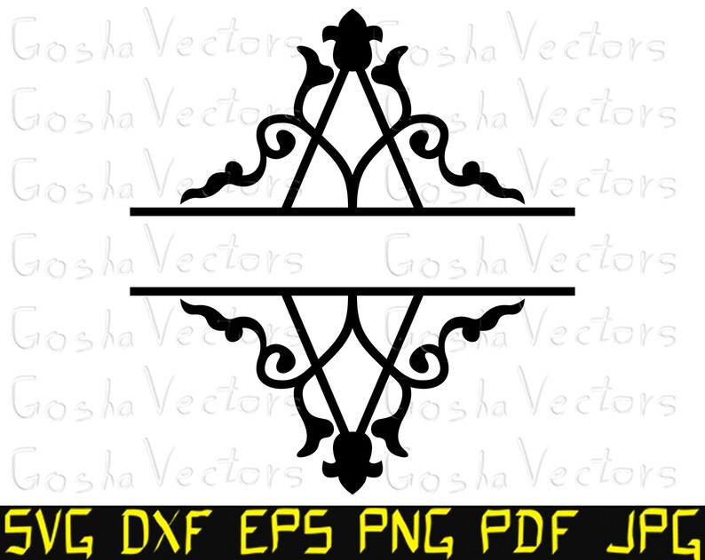 Split frames svg. Split frame svg. Monogram frame svg. Mailbox | Etsy