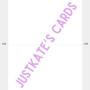 Greeting Card Template (pdf/word) 4x6 and 5x7 Inches - Cut & Fold ...