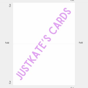 Greeting Card Template (pdf/word) 4x6 and 5x7 Inches - Cut & Fold ...