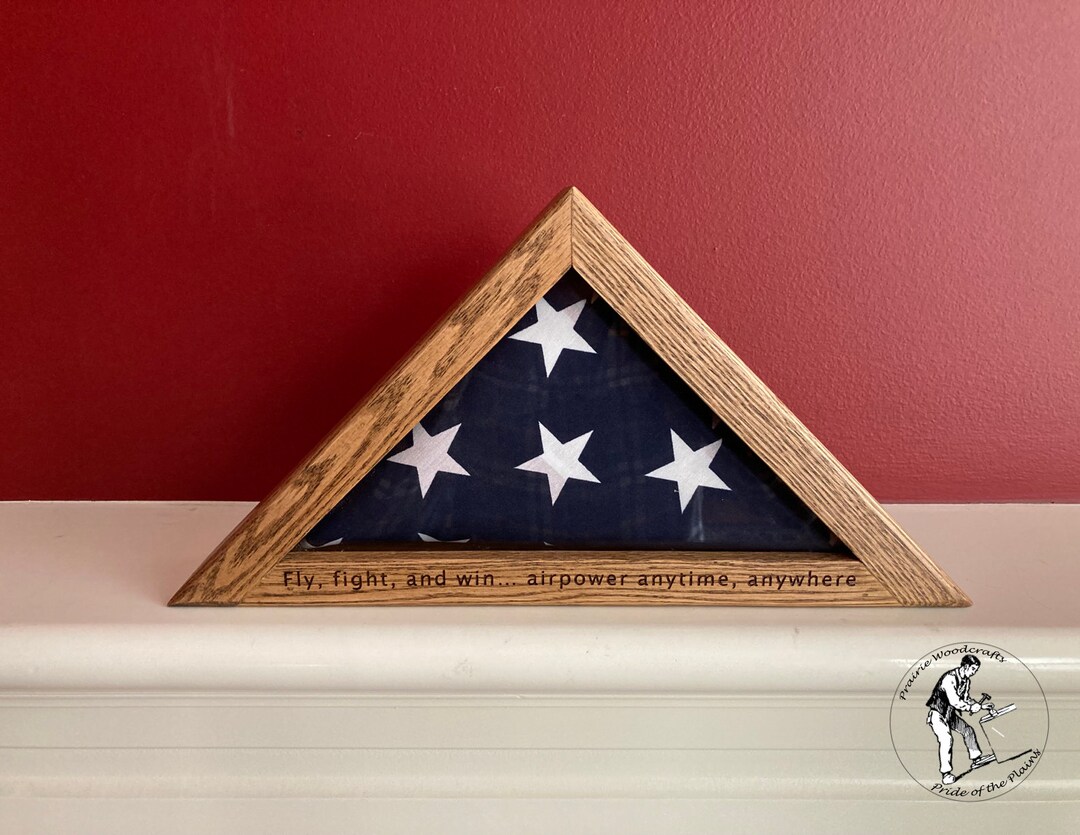 Engravable Flag Display Box / Flag Shadow Box, 3x5 - Etsy