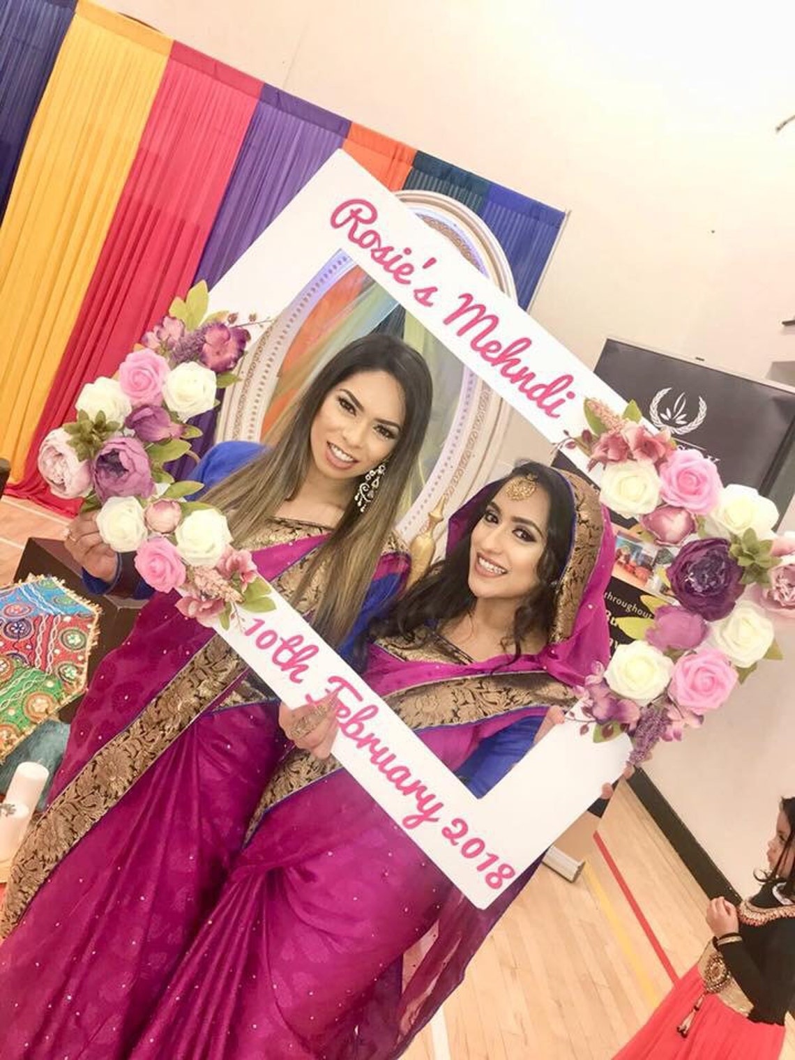selfie-frame-personalised-selfie-frame-mehndi-selfie-frame-etsy-uk