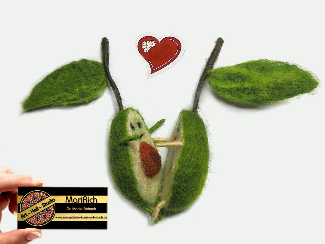 Avocado Dolls - Cute Couple, Felted Soft Set Figures, Funny Gift for ...