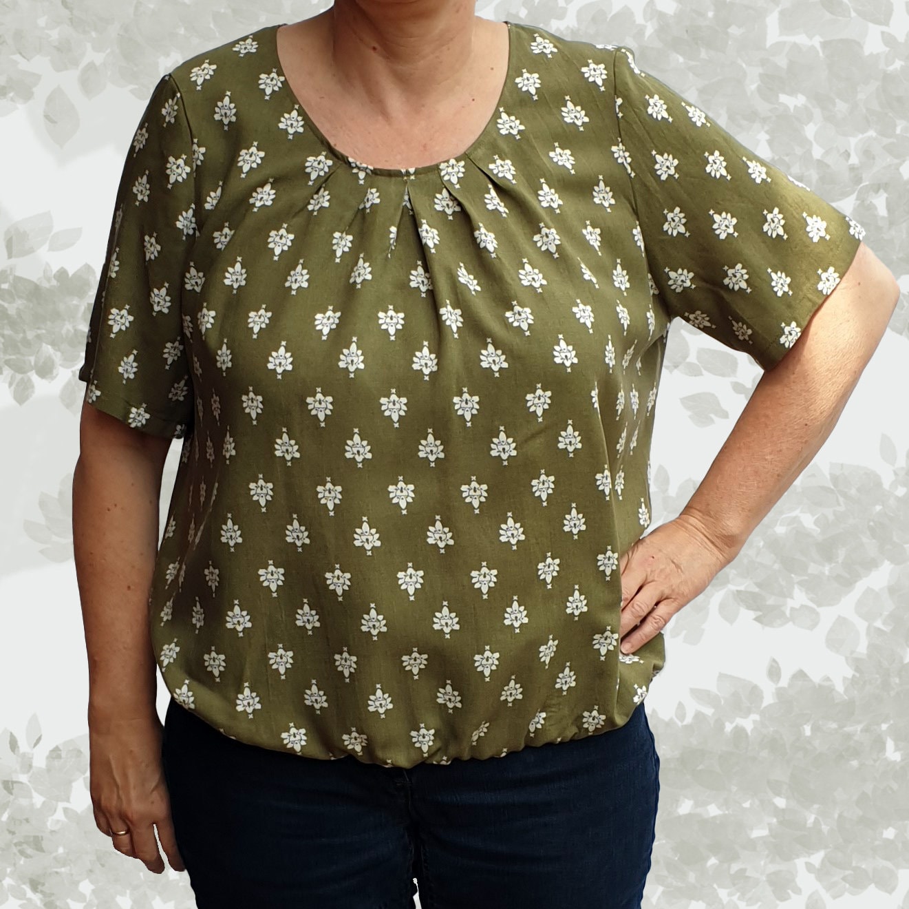 PDF Sewing Pattern Loose Boho Blouse Betty With Pleats at the Neckline ...