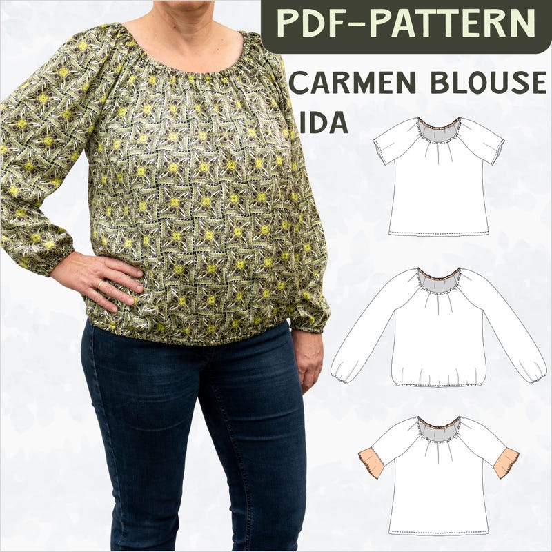 Peasant Blouse Pattern - Etsy