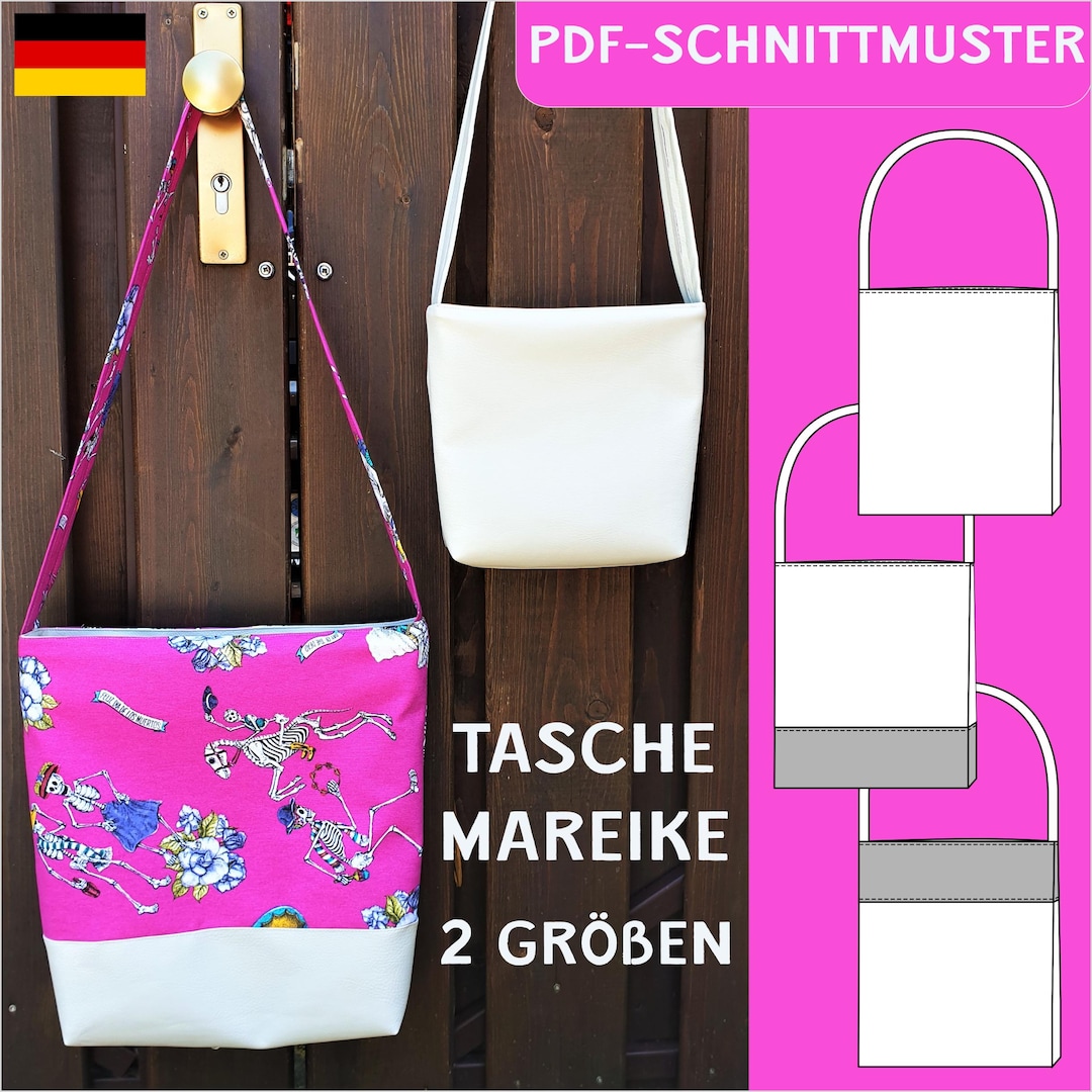 Mareike Bag Sewing Pattern: Versatile Bag With Zipper or Magnetic ...