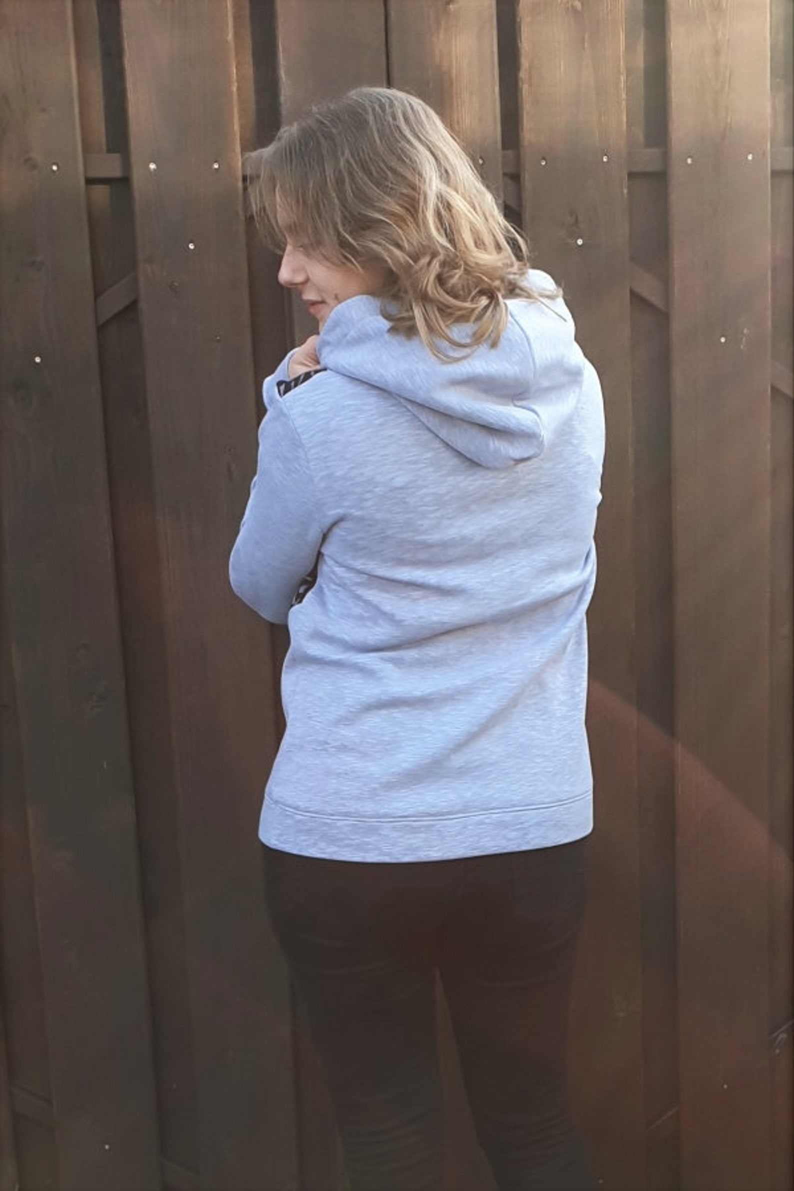 PDF Pattern Hoodie Lara With Wave Pattern With Wrap Collar and - Etsy