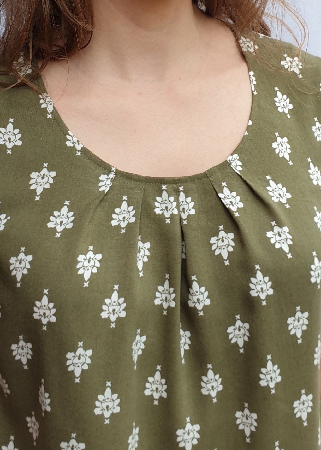 PDF Sewing Pattern Loose Boho Blouse Betty With Pleats at the Neckline ...