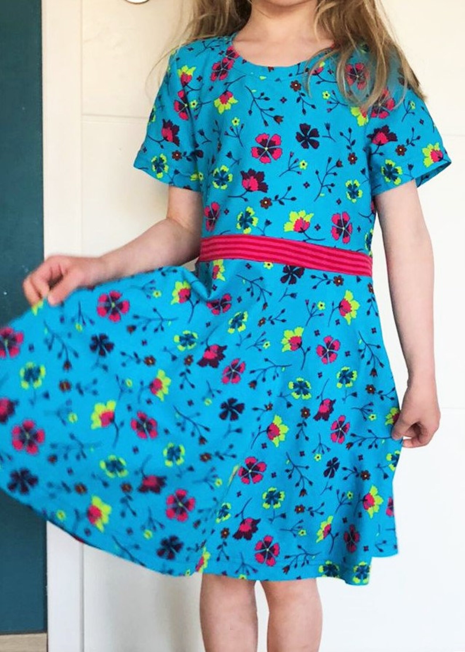 PDF Sewing Pattern Jersey Dress Bella With Flared Skirt Waistband ...