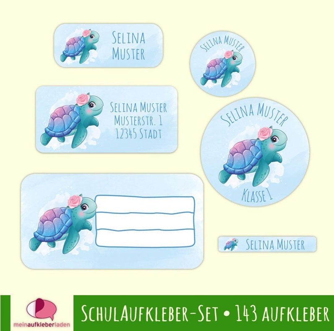 School Stickers Set Turtle Back to School Address Labels - Etsy