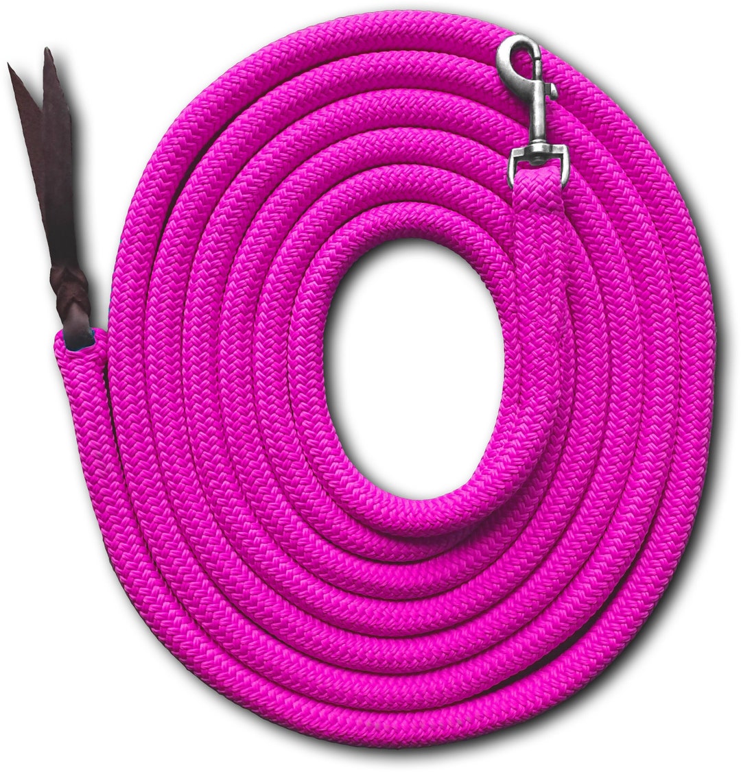 Ground Work Rope in Desired Color With Leather Slapper 5 M Rope Western ...