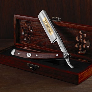 Excellent 7/8 straight Razor With Gold Etching / A.P. | Etsy