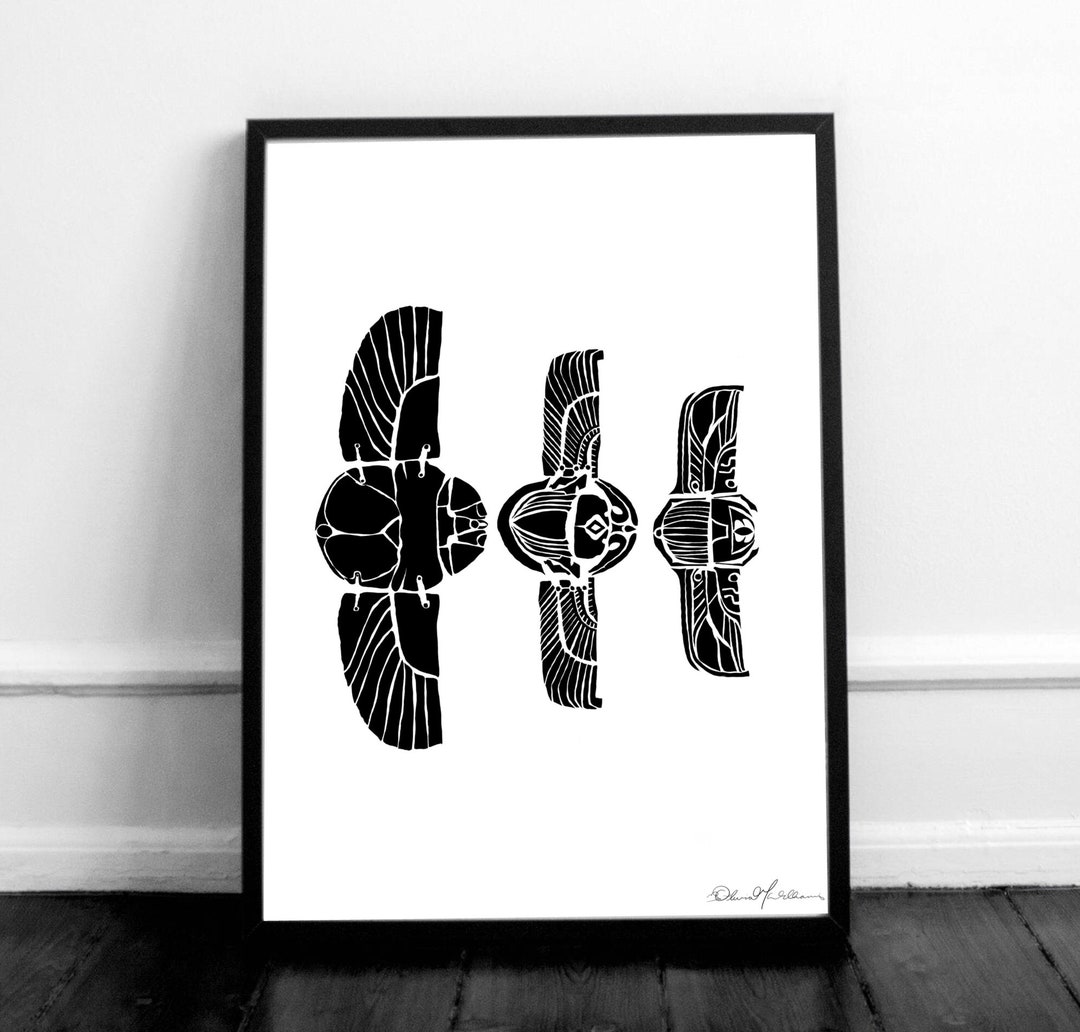 Scarab Beetle Print, Abstract Art, Scarab Wall Art, Scarab Wall Print ...