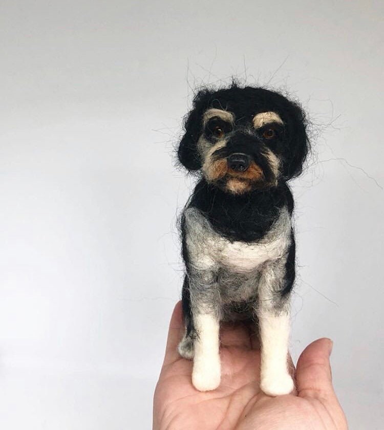 Cavapoo Miniature Felted Pet Portrait - Etsy
