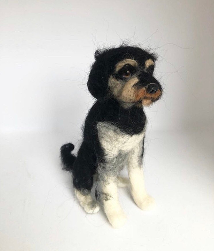 Cavapoo Miniature Felted Pet Portrait - Etsy