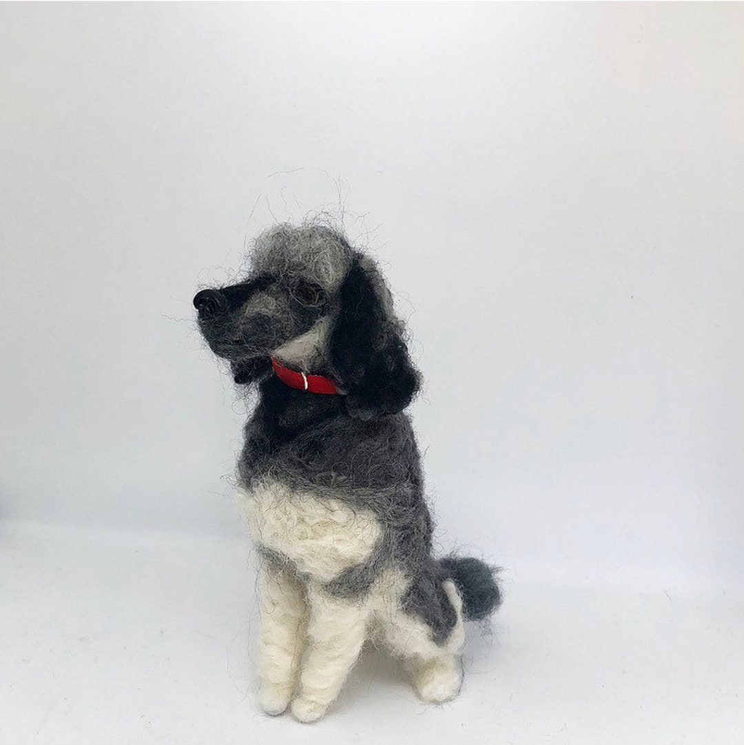 Poodle Felted Miniature Pet Dog Portrait Bespoke Sculpture - Etsy