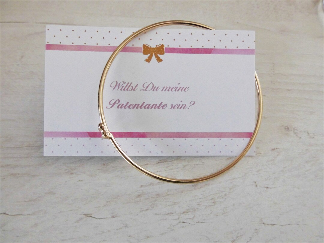 Patentante Gift Card più Bracciale Cuore chiuso in Oro più Confezione ...