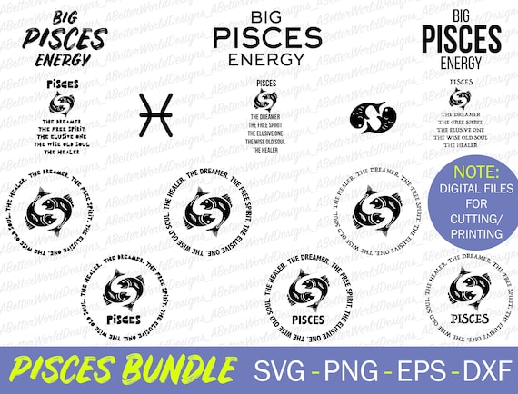 Pisces Svg Zodiac Signs SVG Zodiac Bundle Horoscope Svg - Etsy