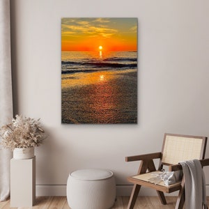 Metal Wall Art,sunset Panel,ocean Sunset,orange Wall Art,seascape ...