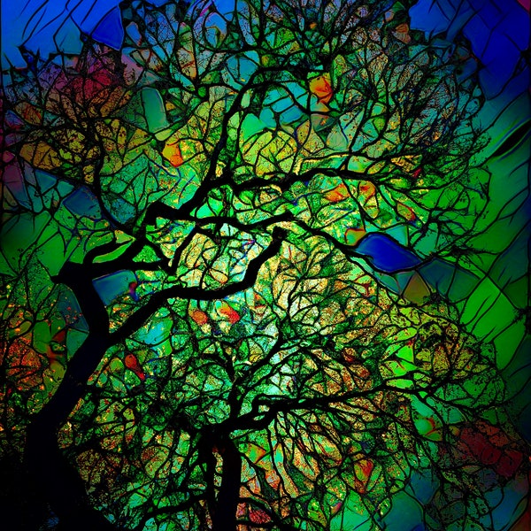 Stained Glass Tree - Etsy