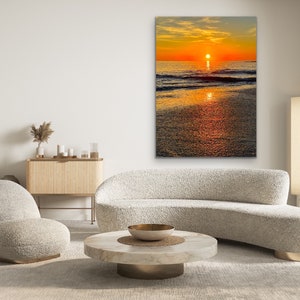 Metal Wall Art,sunset Panel,ocean Sunset,orange Wall Art,seascape ...