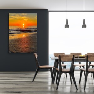 Metal Wall Art,sunset Panel,ocean Sunset,orange Wall Art,seascape ...