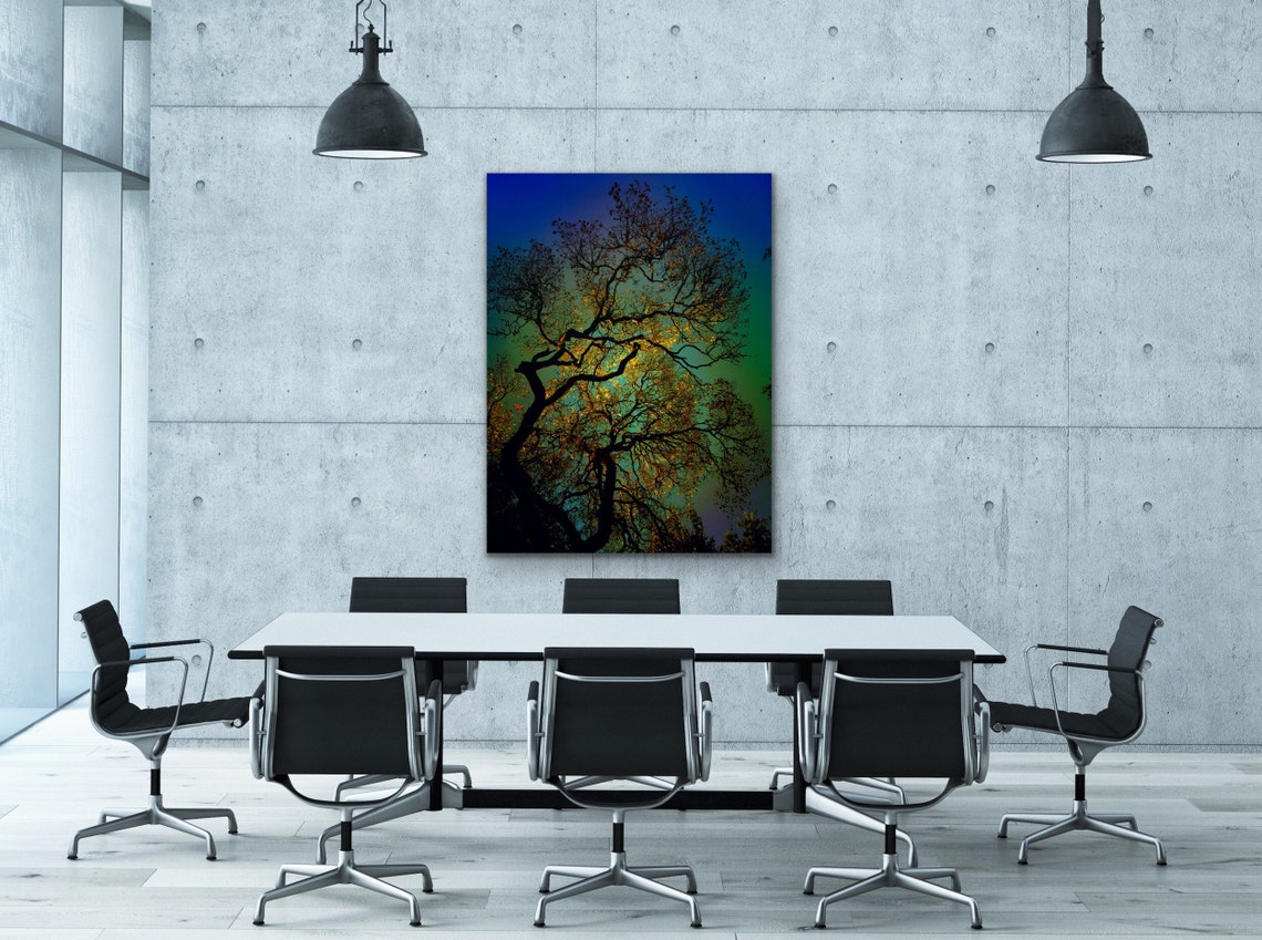 Oak Treeshome Office Decorabstract Printlarge Wall - Etsy