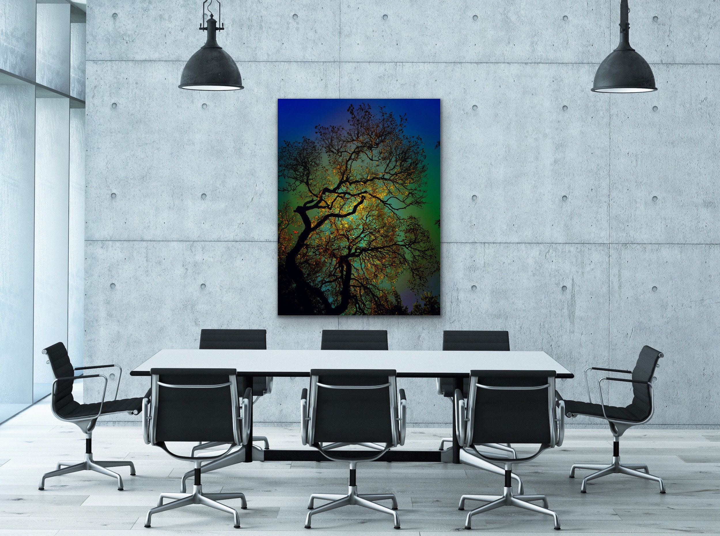 Oak Treeshome Office Decorabstract Printlarge Wall - Etsy