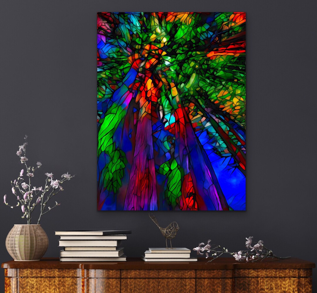 Metal Wall Art,stained Glass Panel,stained Glass Effect,stained Glass ...