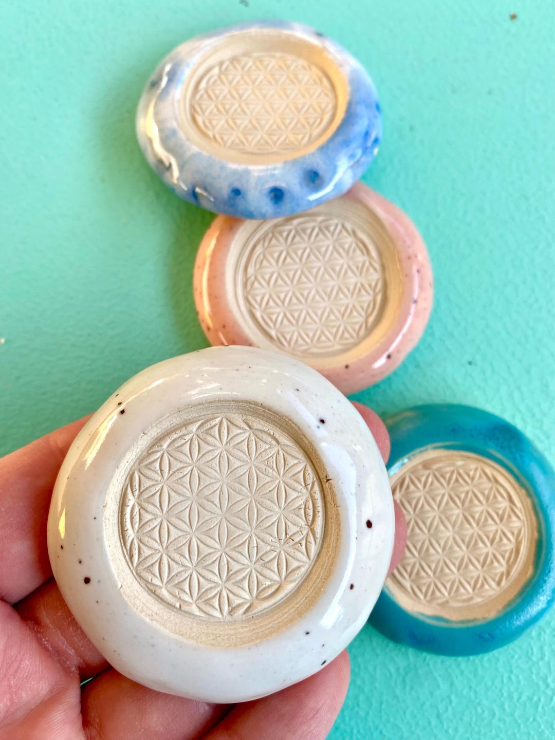 Ceramic Scent Stones "flower of Life" for Fragrance Oil, Handmade Room ...