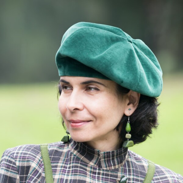 Black Velvet Beret - Etsy