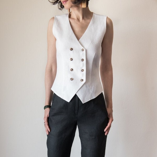 Double Breasted Vest - Etsy