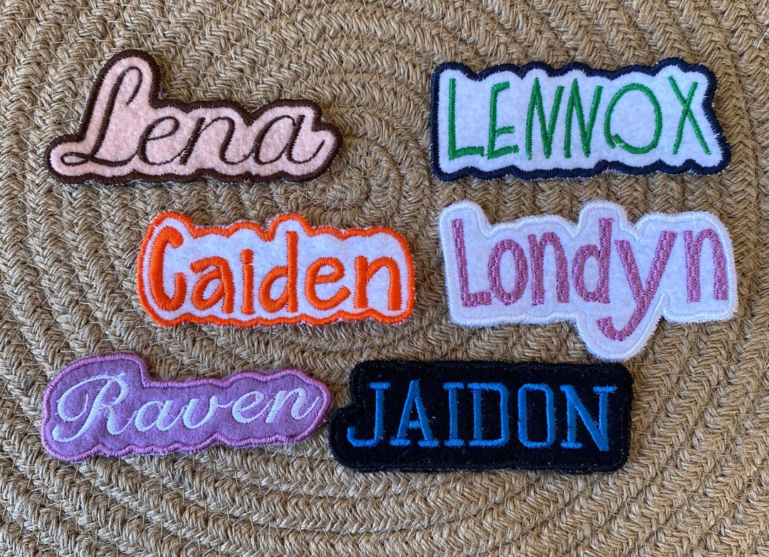 Custom Embroidery Iron on Sew on Embroidered Personalized Name Word ...