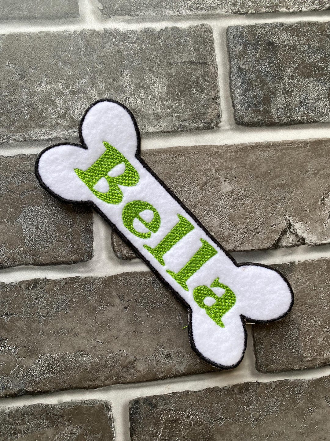 Dog Bone Iron on Sew on Embroidered Personalized Custom Felt Patch - Etsy