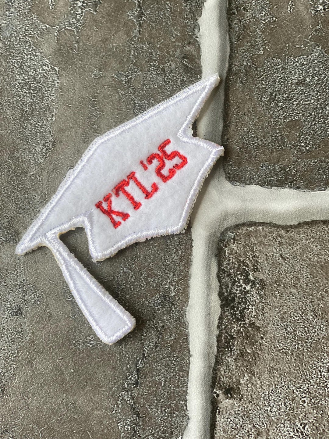 Custom Graduation Cap Grad 2025 Iron on Sew on Embroidered Felt Patch ...