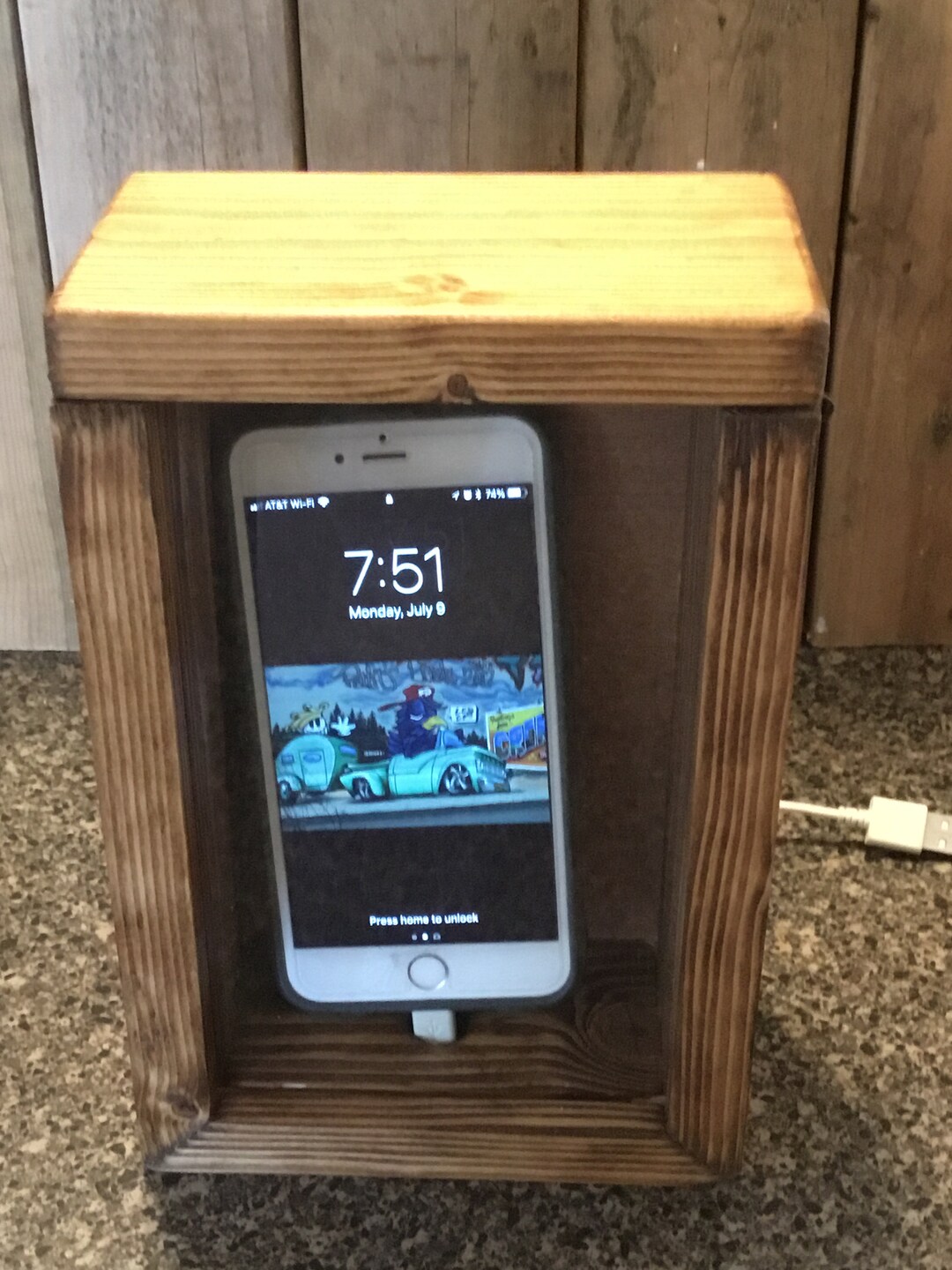 The Original Cell Block, iPhone Holder, Wood Cell Phone Box, Lock Box ...