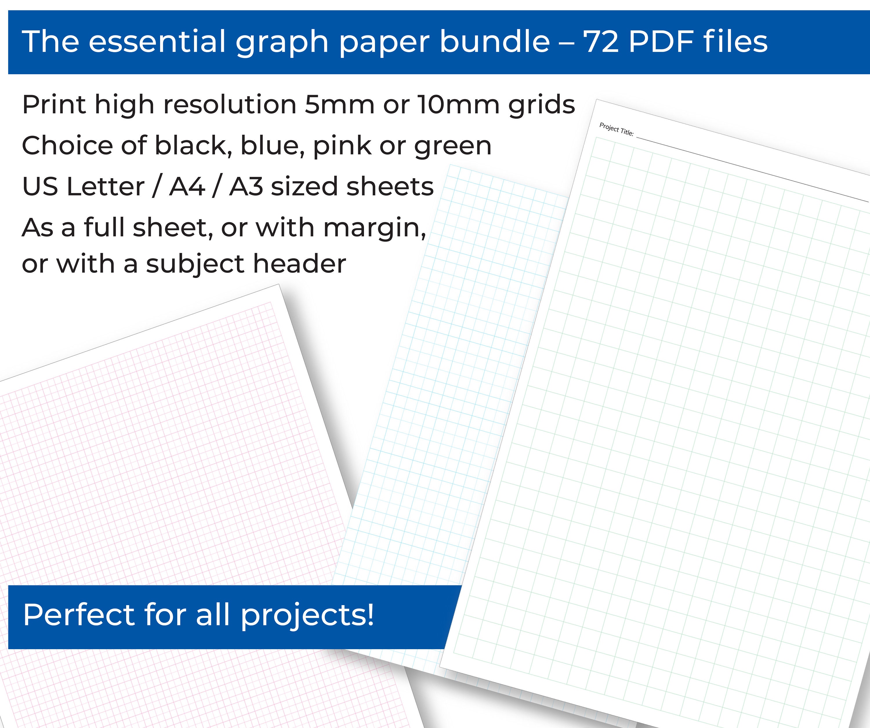 Printable Graph Paper Blue