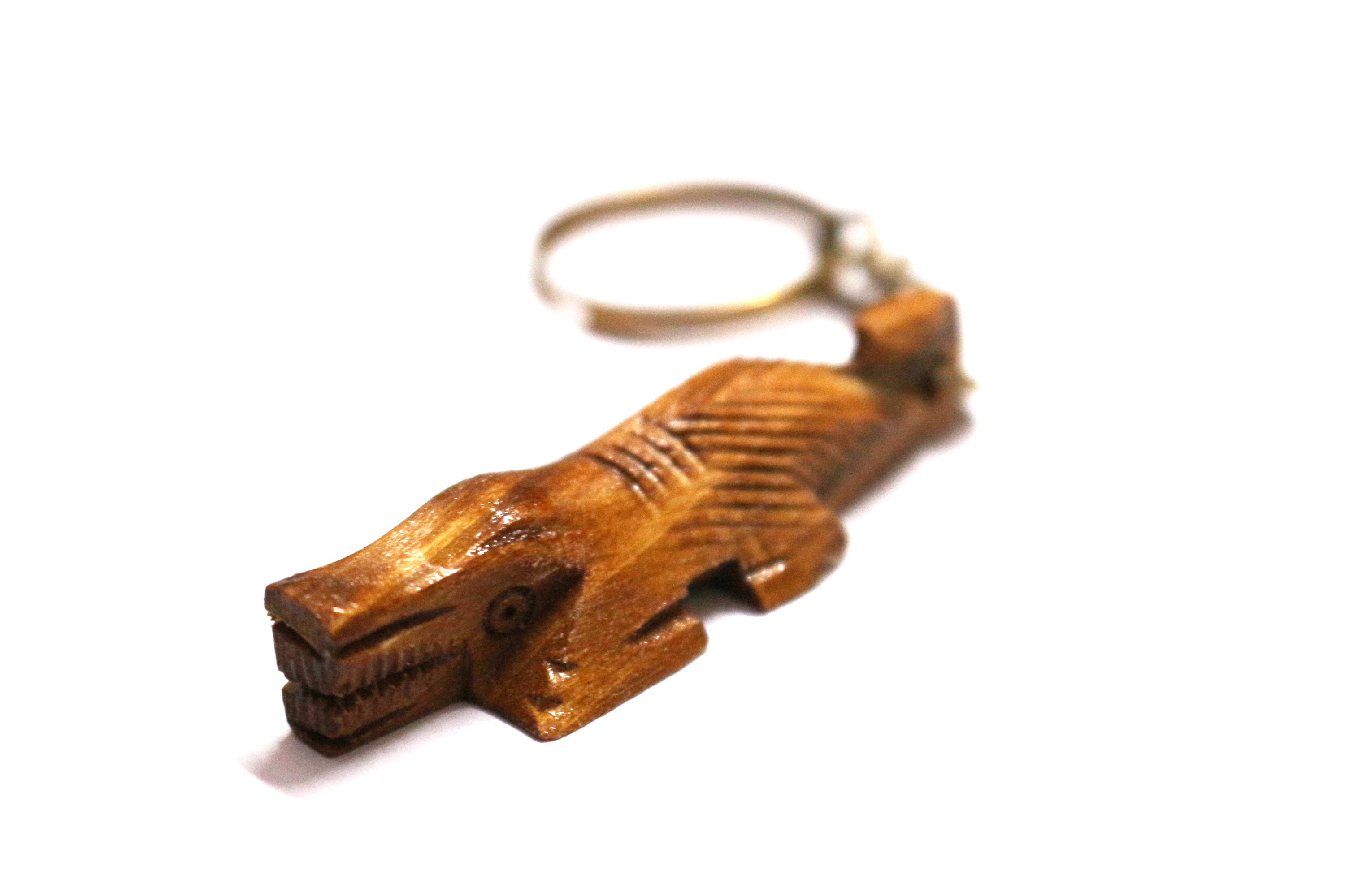 Handmade Wooden Alligator Keychain Crocodile Keyring - Etsy