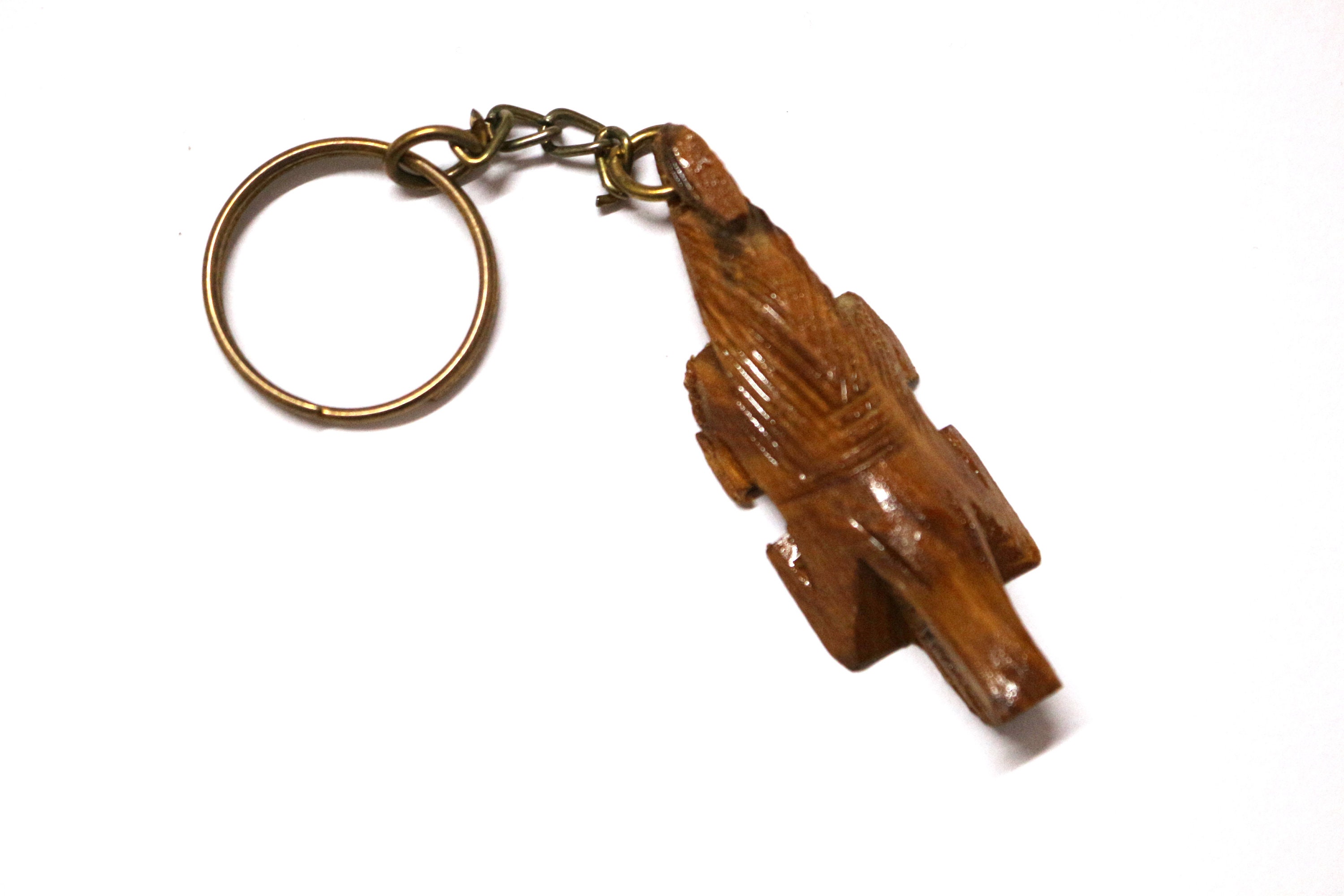 Handmade Wooden Alligator Keychain Crocodile Keyring | Etsy