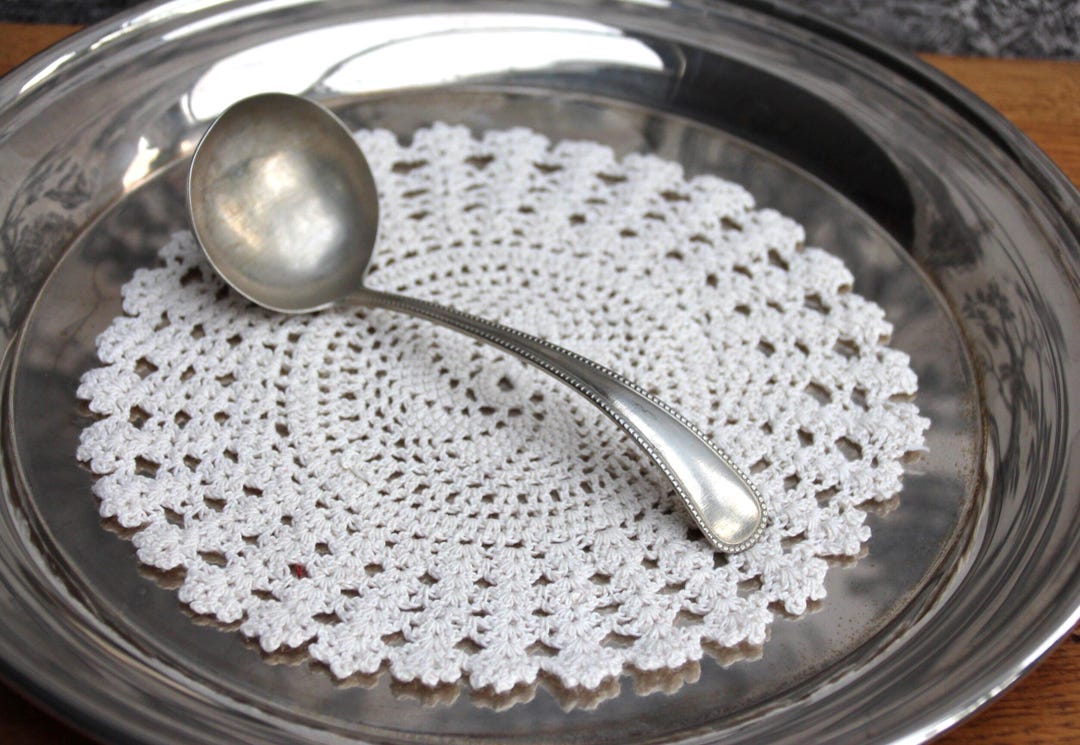 Vintage Sauce Spoon GERO ALPACCA Hotel Silver Sauce Ladle Silver Spoon ...