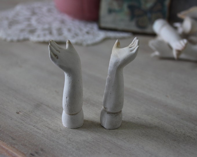 Vintage Doll Arms Forearms Plaster Arms Doll Parts Doll Hands Plaster ...