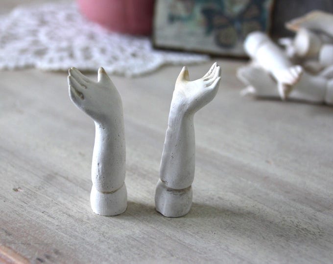 Vintage Doll Arms Forearms Plaster Arms Doll Parts Doll Hands Plaster ...