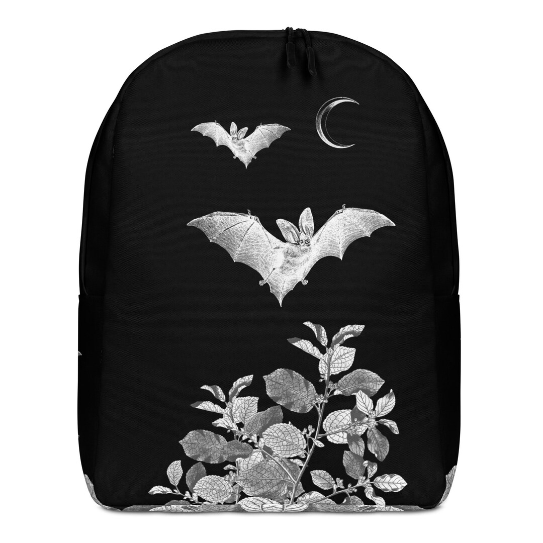Goth Bat Backback Gothic Bats Moon Backpack Goth Back to School Goth ...