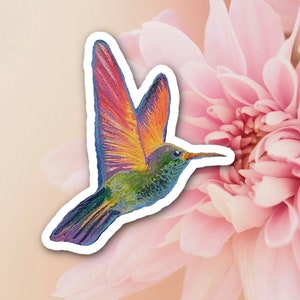 Hummingbird Sticker | Transparent Sticker | Watercolor Hummingbird ...