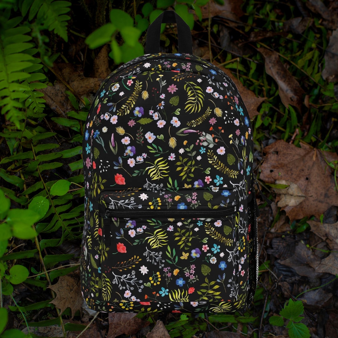 Woodland Wildflower Backpack Cottagecore Floral Backpack Dark Academia ...